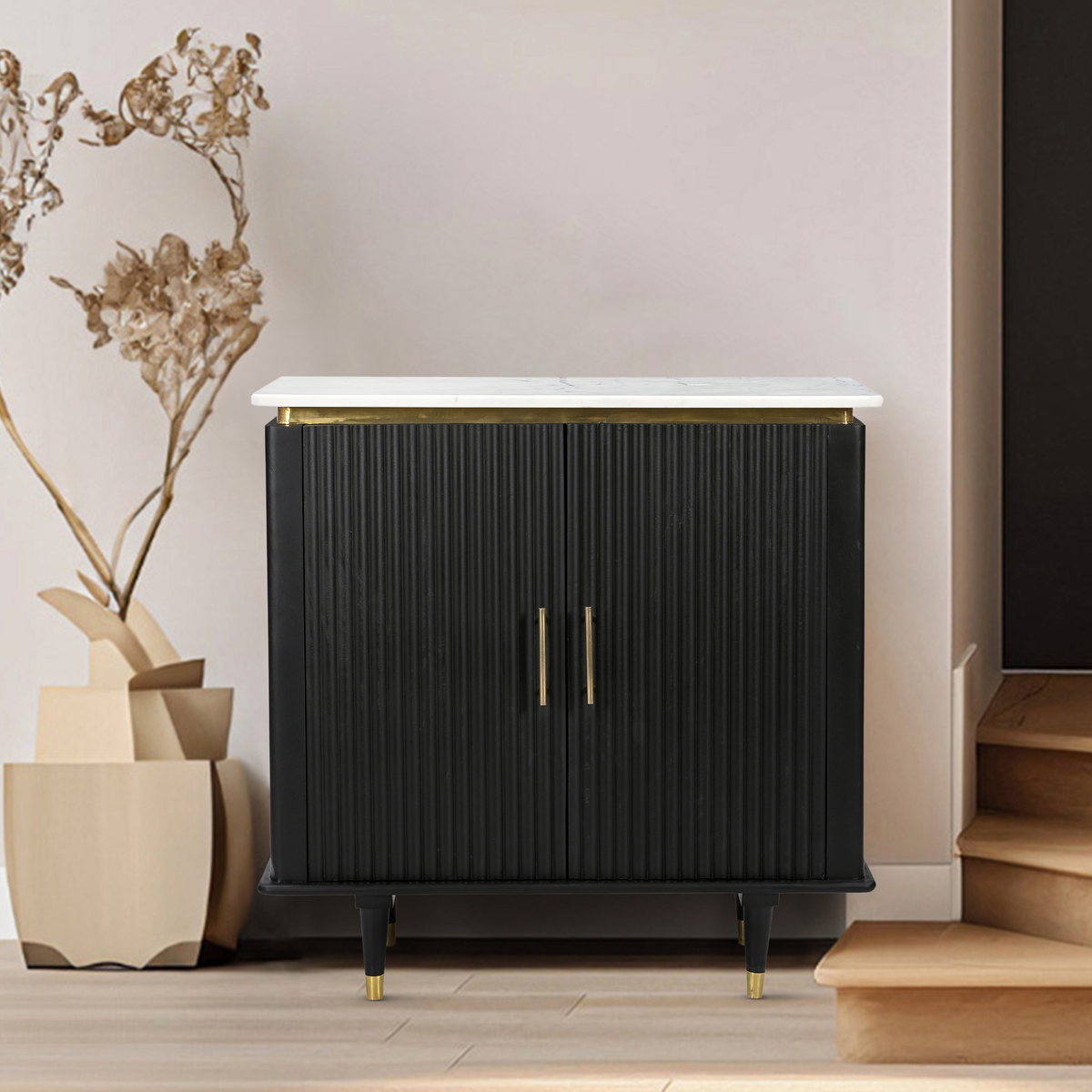 Aida Two Door Marble Top Cabinet | Storage With Style | Green & Gable