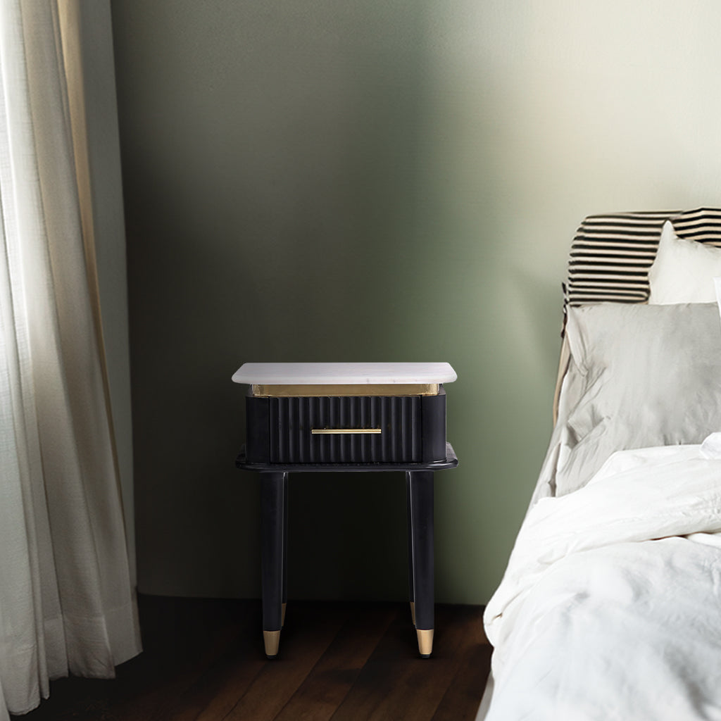 Aida Marble Top Side Table – Green & Gable